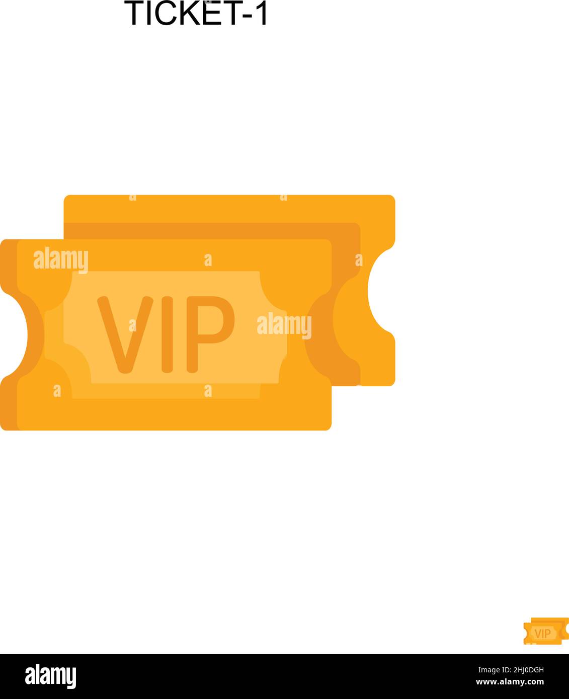 Ticket-1 Simple vector icon. Illustration symbol design template for ...