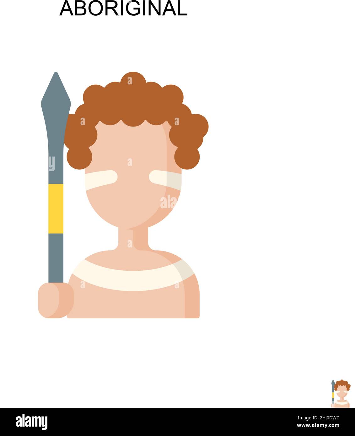 Aboriginal Simple vector icon. Illustration symbol design template for ...