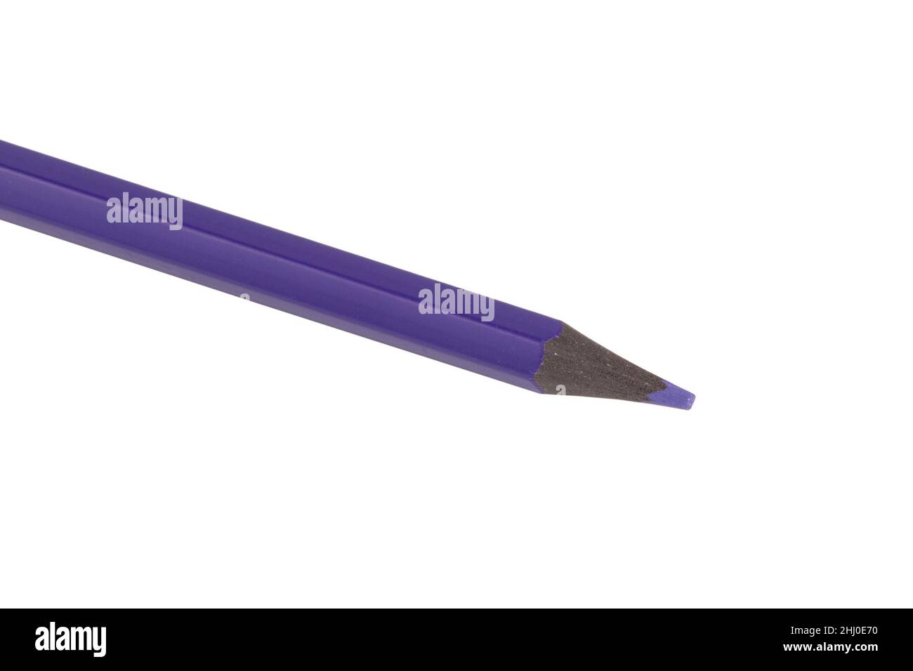 Blue color pencil for art isolated on the white Stock Photo - Alamy