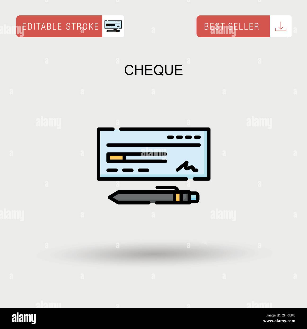 Cheque Simple vector icon Stock Vector Image & Art - Alamy