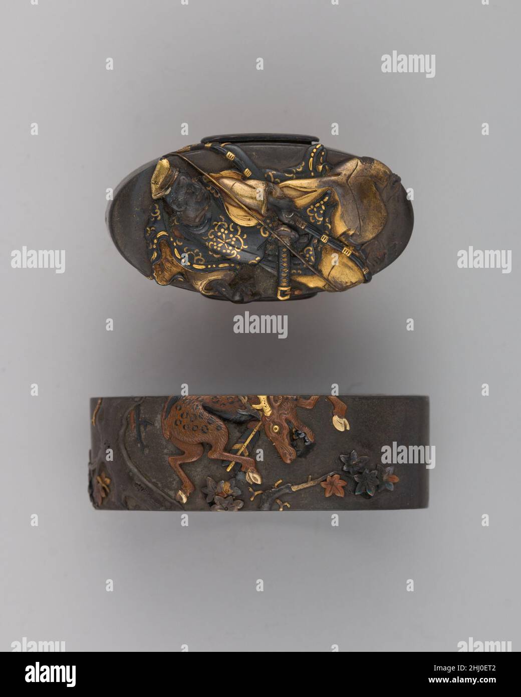 Sword-Hilt Collar and Pommel (Fuchigashira) ca. 1615–1868 Japanese A ...
