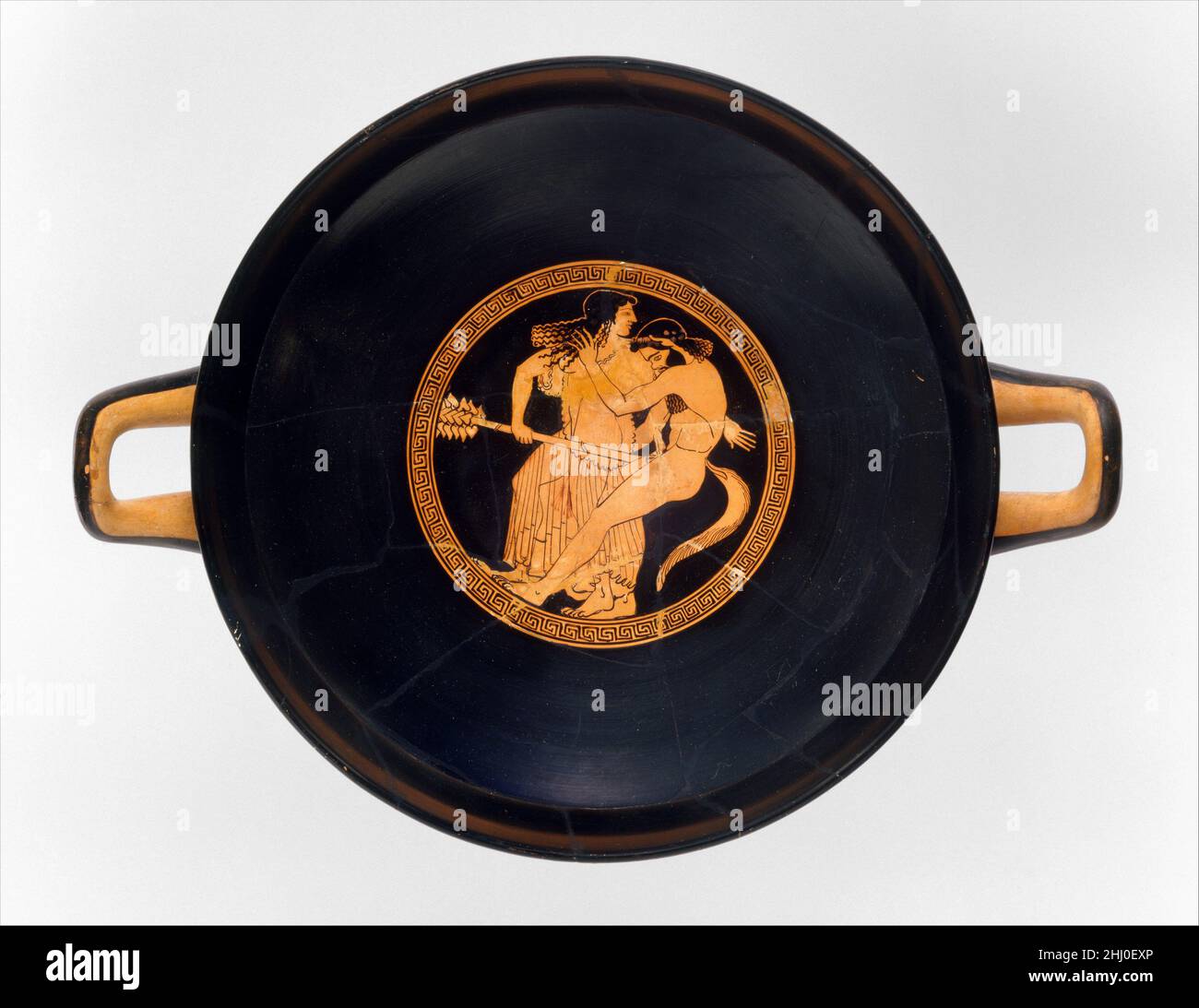 Terracotta kylix (drinking cup) ca. 490–480 B.C. Attributed to Makron ...