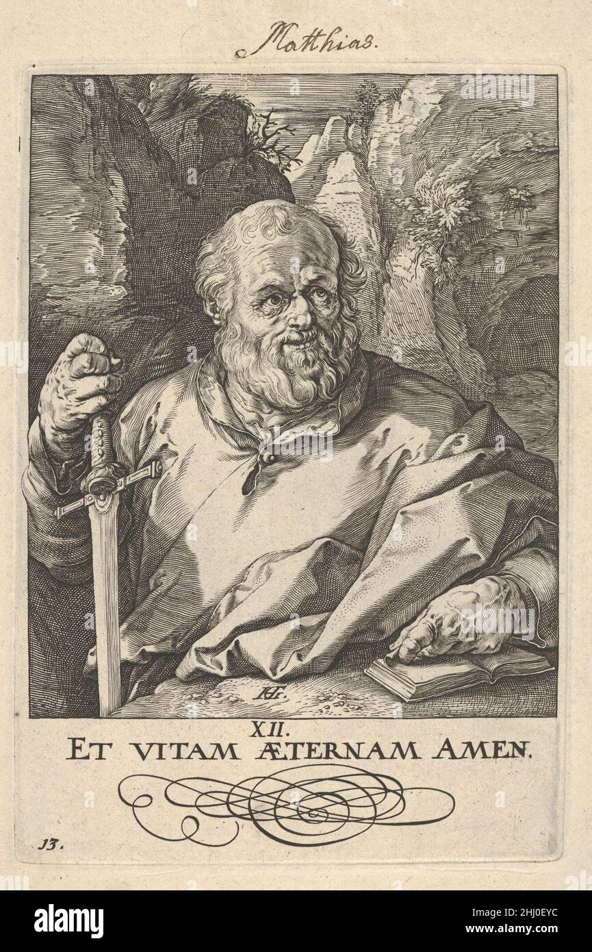 St. Matthias, from Christ, the Apostles and St. Paul with the Creed ca ...