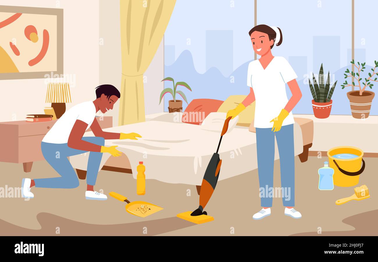 Cleaning service, complex cleanup and housework by team of professional ...