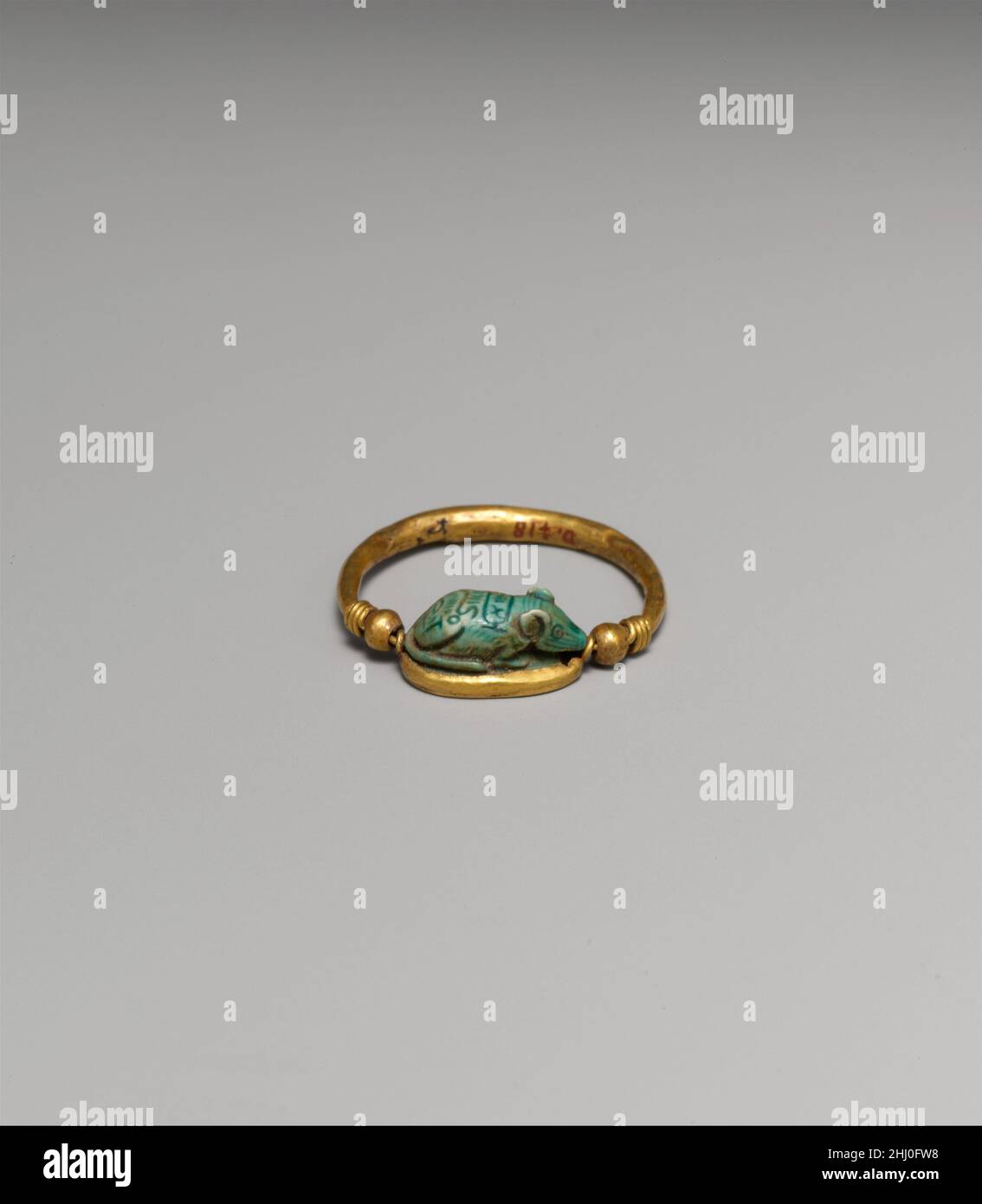 Ring set with a mouse design amulet ca. 1479–1425 B.C. New Kingdom This ...