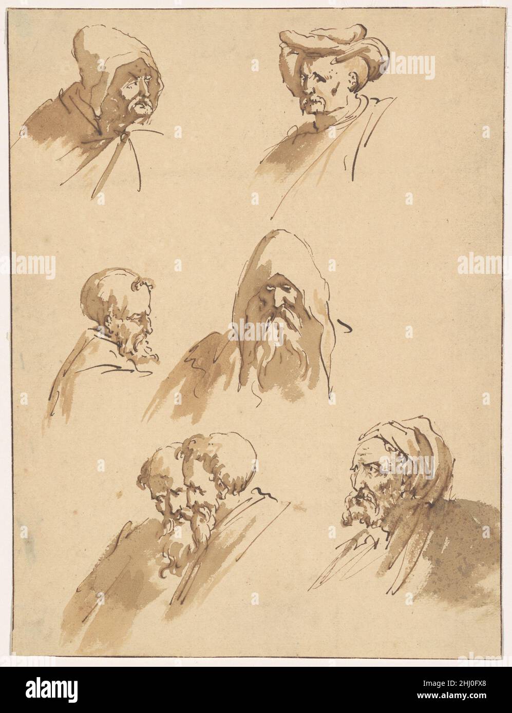 Seven Male Heads late 17th–mid-18th century Sebastiano Ricci Italian ...