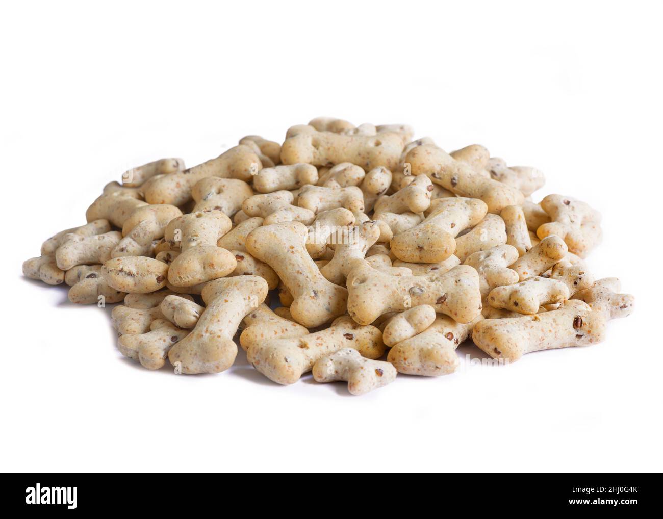 front view pile of heathy bone shapes biscuits treats used for training ...