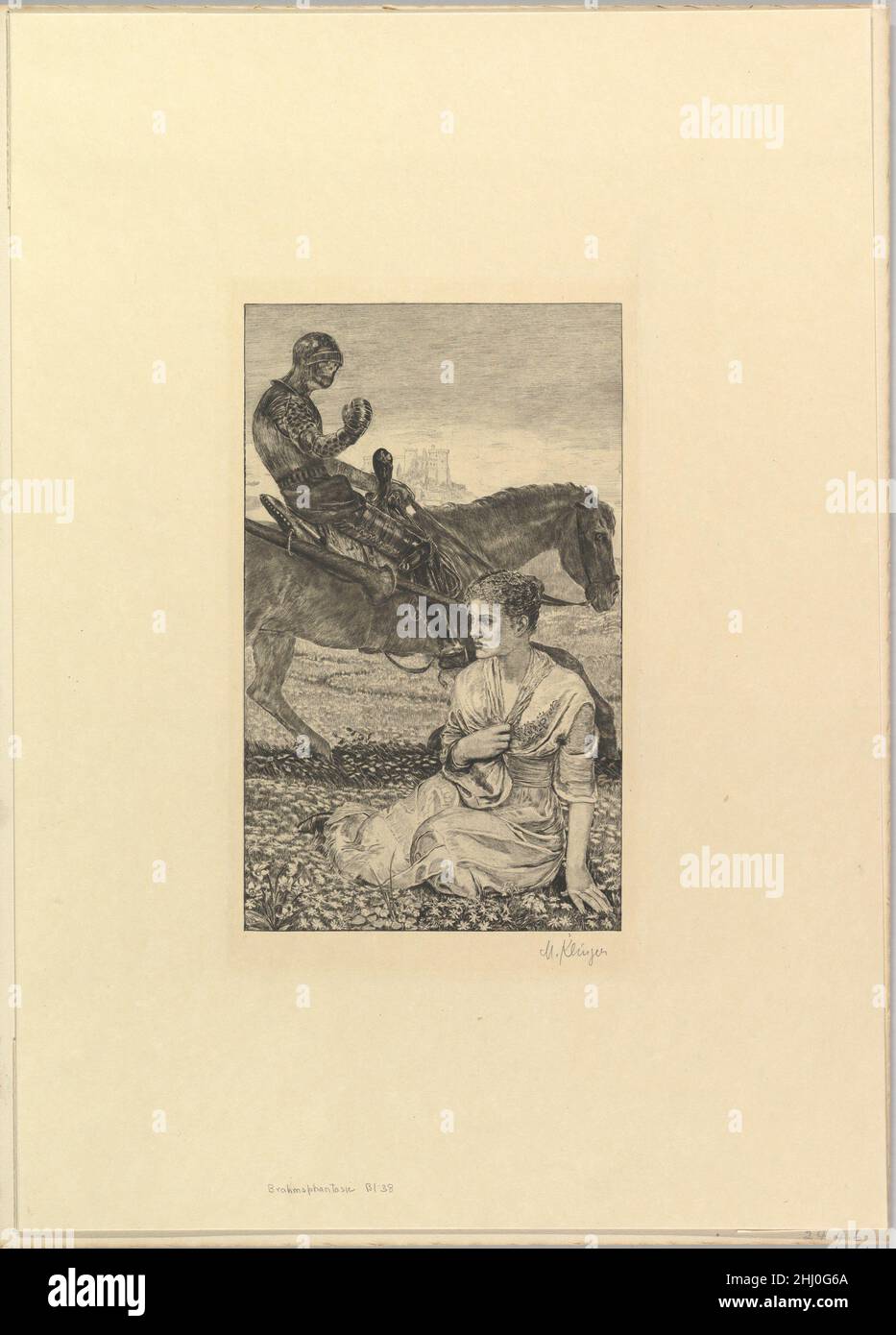 Ritter Tod, from the series Brahmsphantasie 1894 Max Klinger German ...