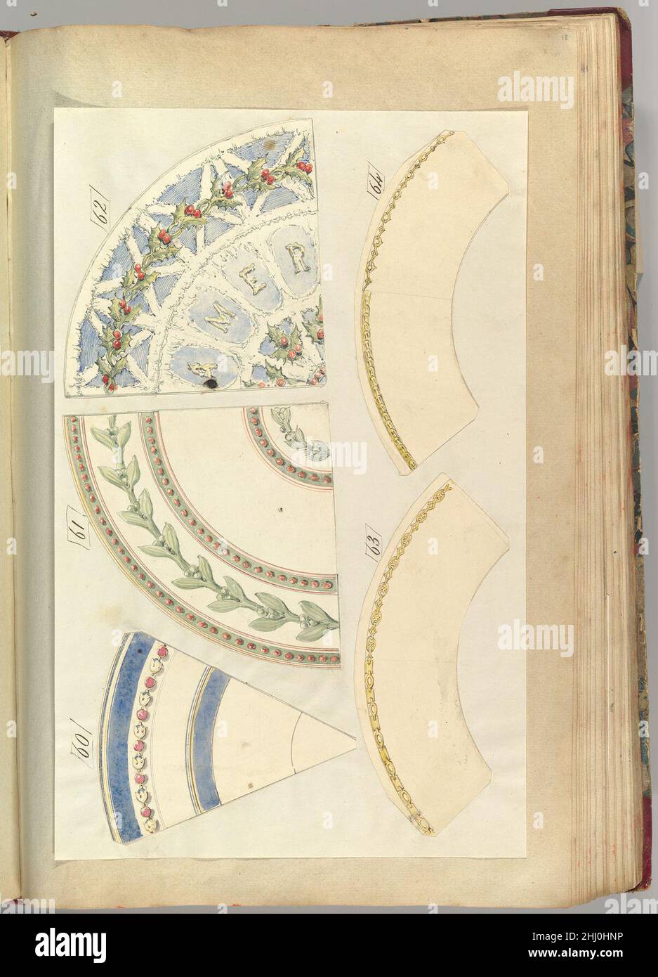 Five Designs for Decorated Plates 1845–55 Alfred Henry Forrester ...