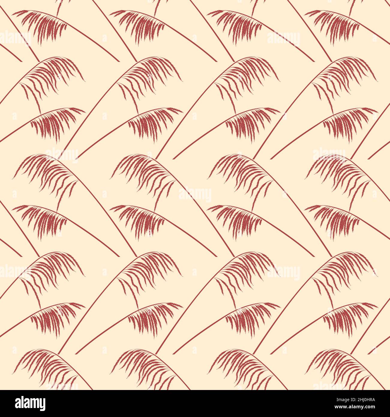 Vintage seamless pattern with botanical line drawings. Earthy neutral ...