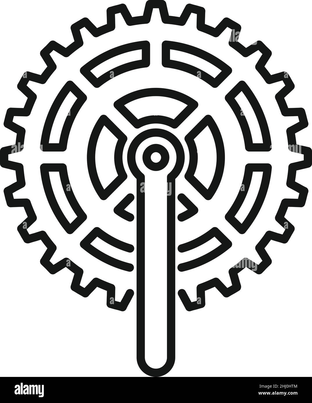 Bike chain rings icon outline vector. Fix repair Stock Vector Image ...