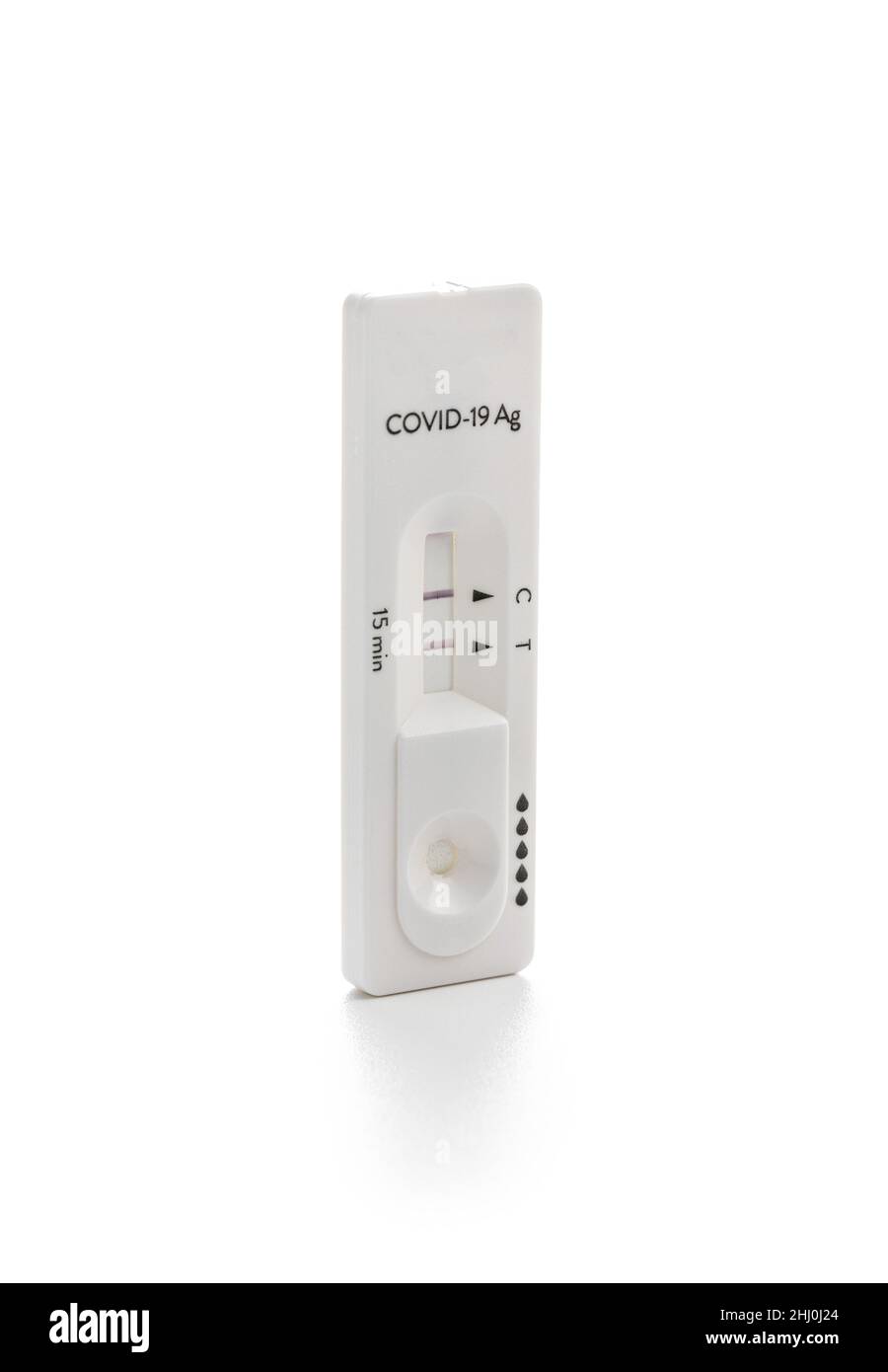 Positive Covid-19 antigen test. Coronavirus antigen rapid test isolated ...