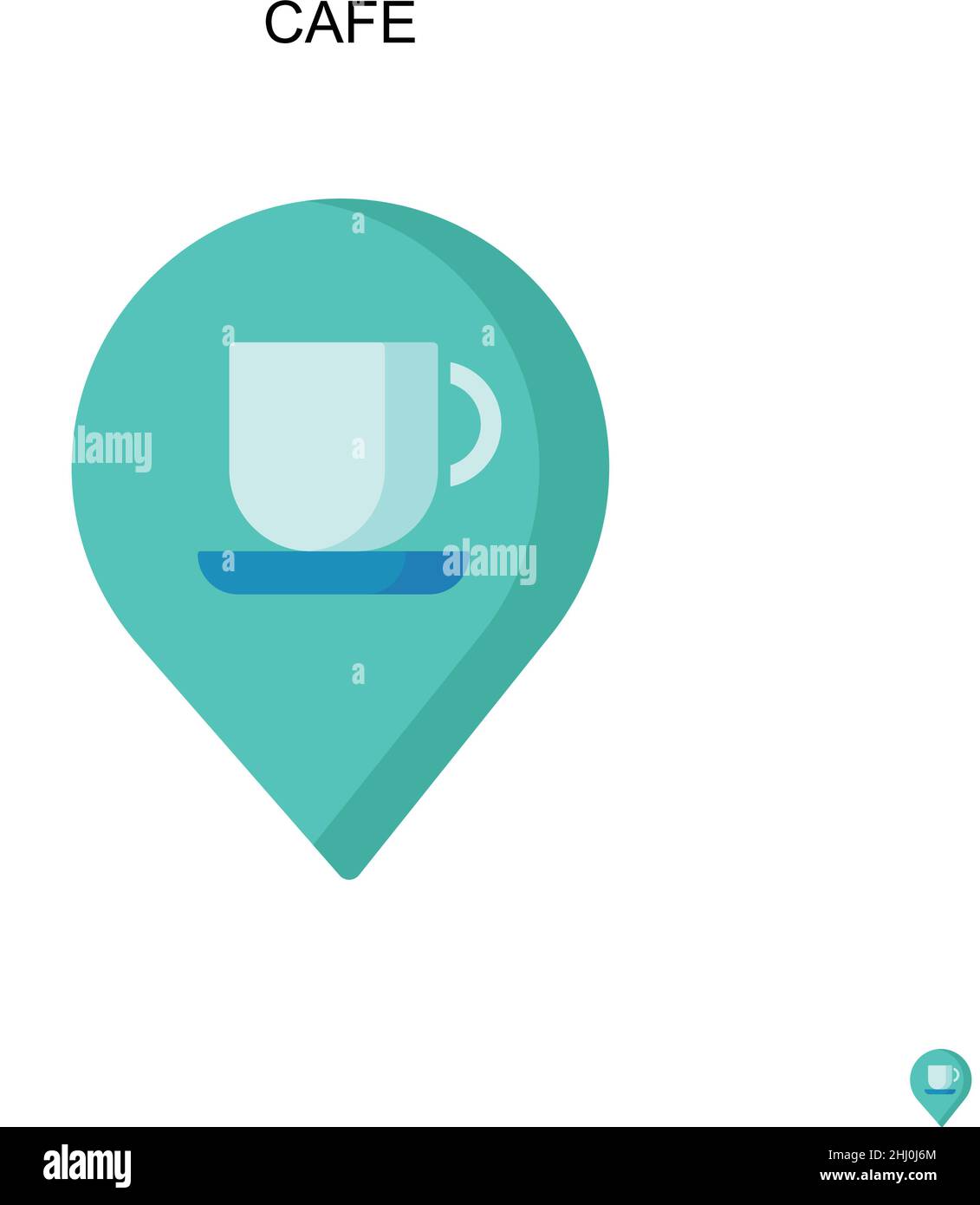 Cafe Simple vector icon. Illustration symbol design template for web ...