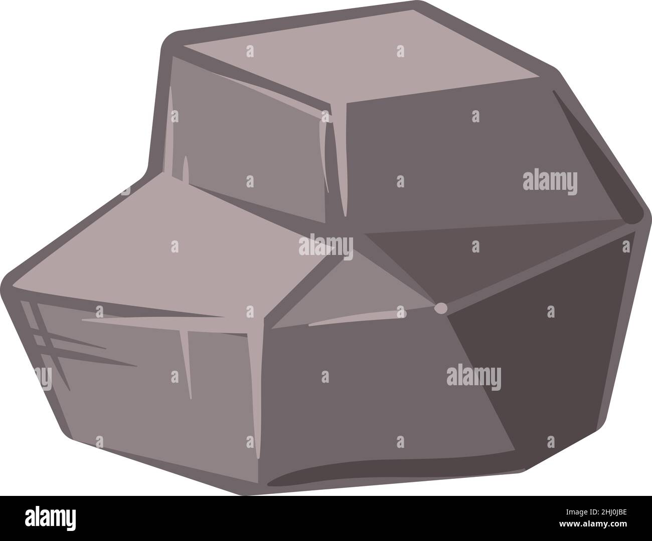 Cartoon rock. Solid granite stone for game landscape Stock Vector Image ...