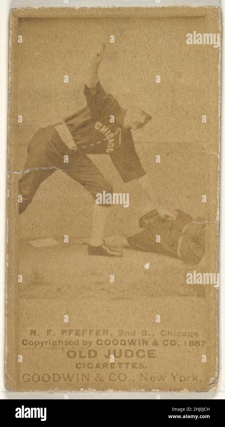 Fred "Dandelion" Pfeffer, 2nd Base, Chicago, from the Old Judge series ...
