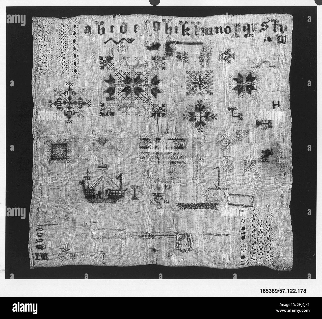 Sampler 18th century Dutch. Sampler 228105 Stock Photo - Alamy