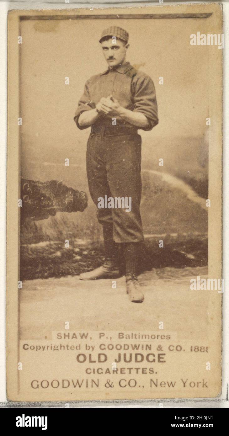 Shaw, Pitcher, Baltimore Orioles, from the Old Judge series (N172) for ...