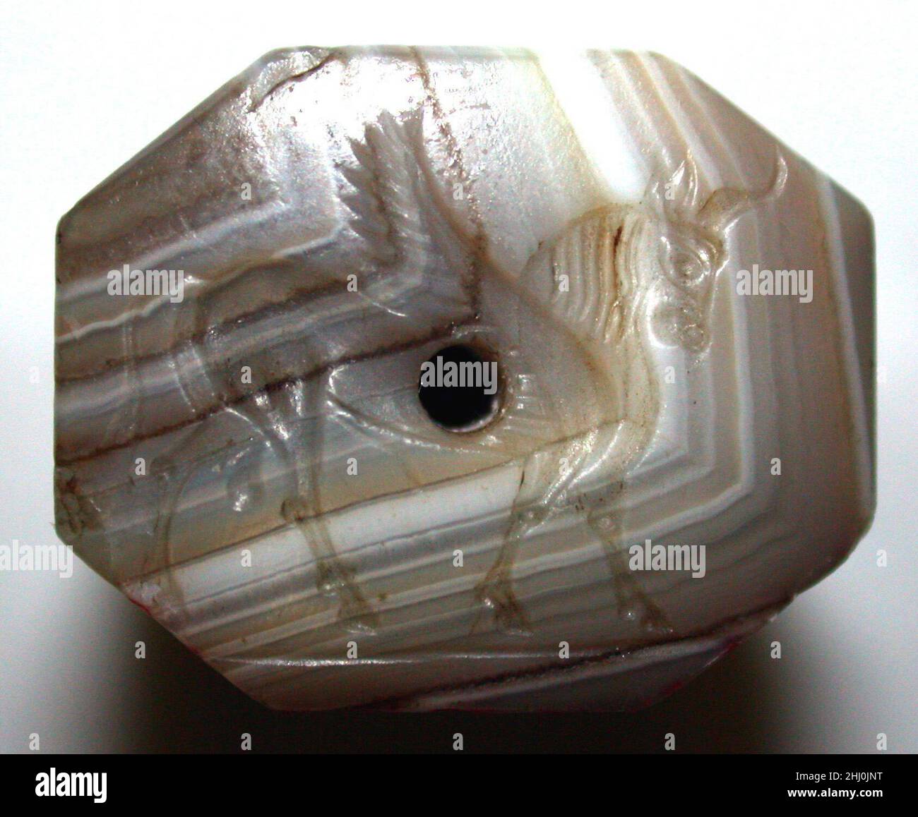 Stamp seal and modern impression: winged bull ca. 6th–5th century B.C ...