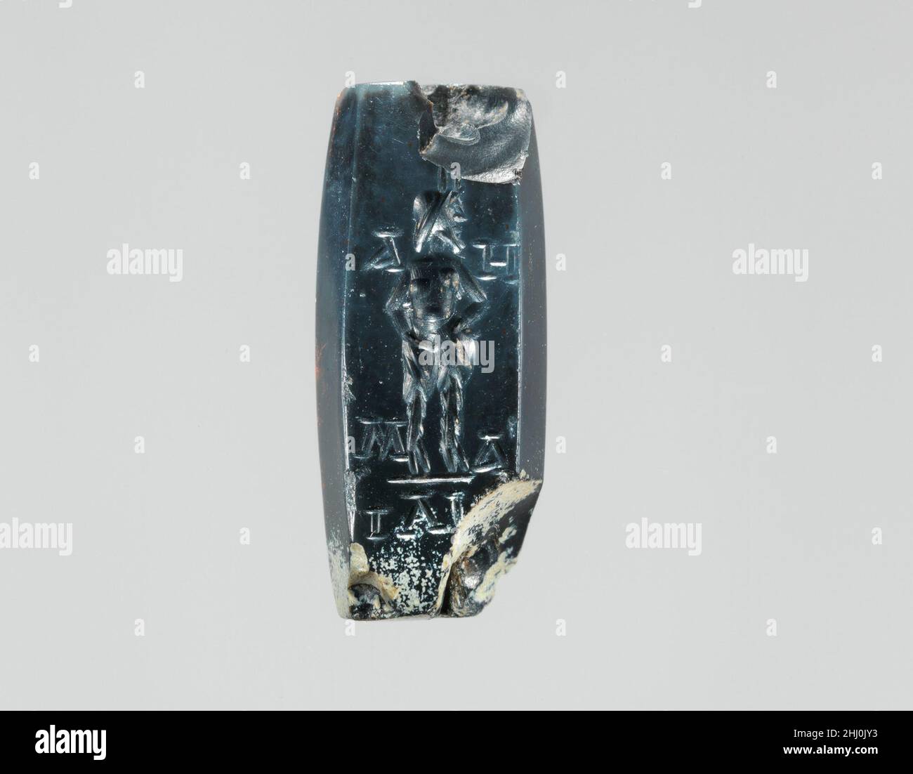 Jasper hexagonal intaglio: Standing Pan ca. 2nd–3rd century A.D. Roman ...