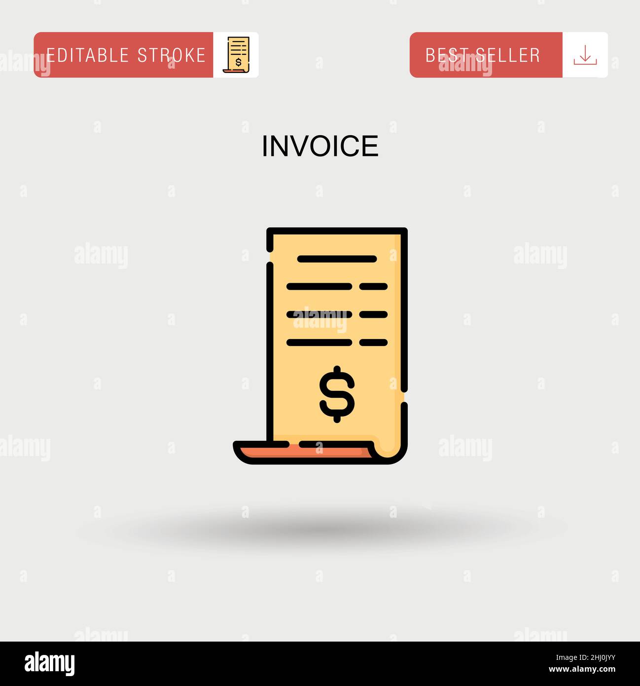Invoice Simple vector icon Stock Vector Image & Art - Alamy