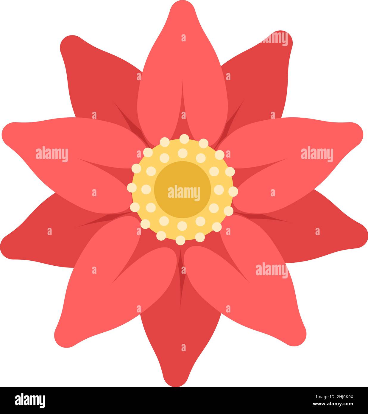 Cute red flower icon. Natural garden symbol Stock Vector Image & Art ...