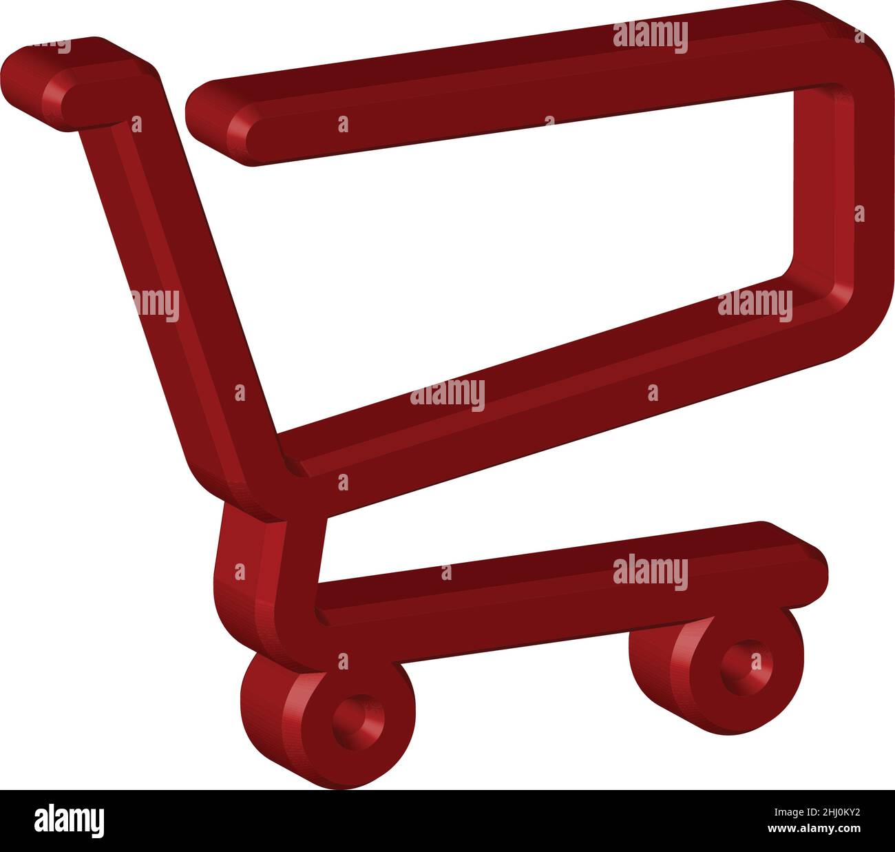 Shopping cart simple vector Cut Out Stock Images & Pictures - Alamy