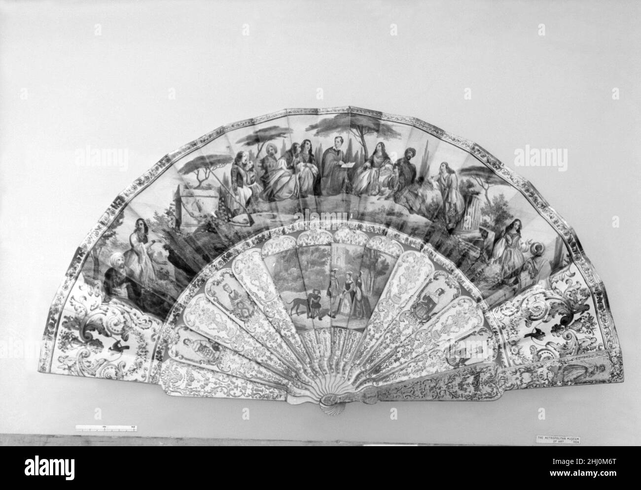 Fan mid-19th century French. Fan 209569 Stock Photo - Alamy