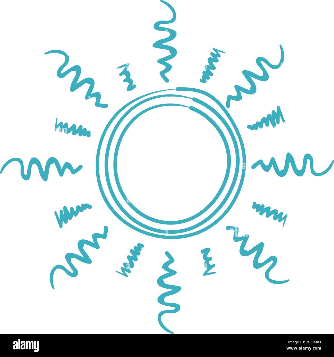 Doodle sun icon. Sunshine symbol. Sunlight sign Stock Vector Image ...