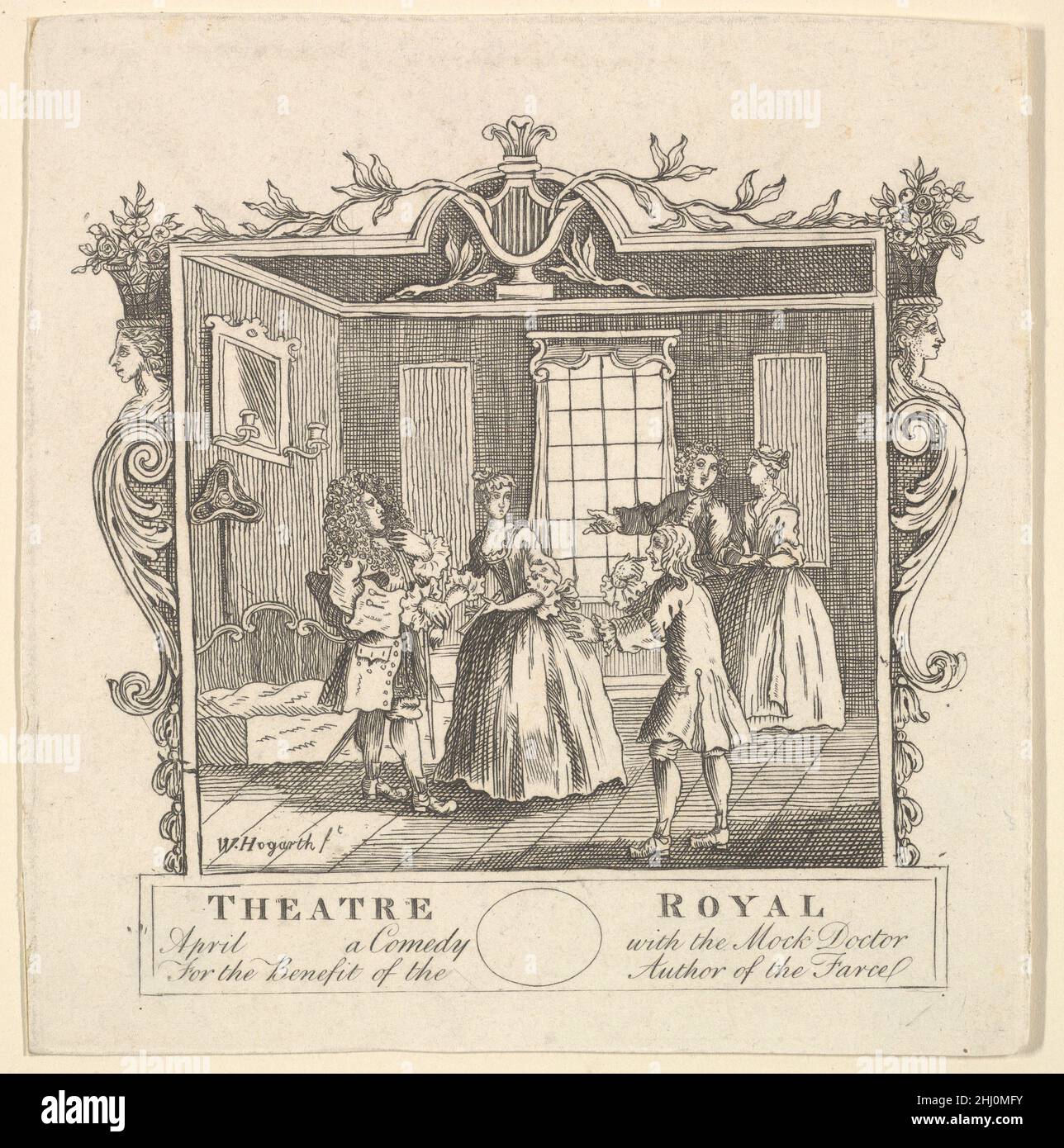 Ticket for Fielding's The Mock Doctor 1732(?) Formerly attributed to ...