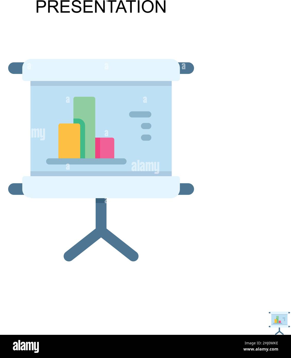 Presentation Simple vector icon. Illustration symbol design template ...