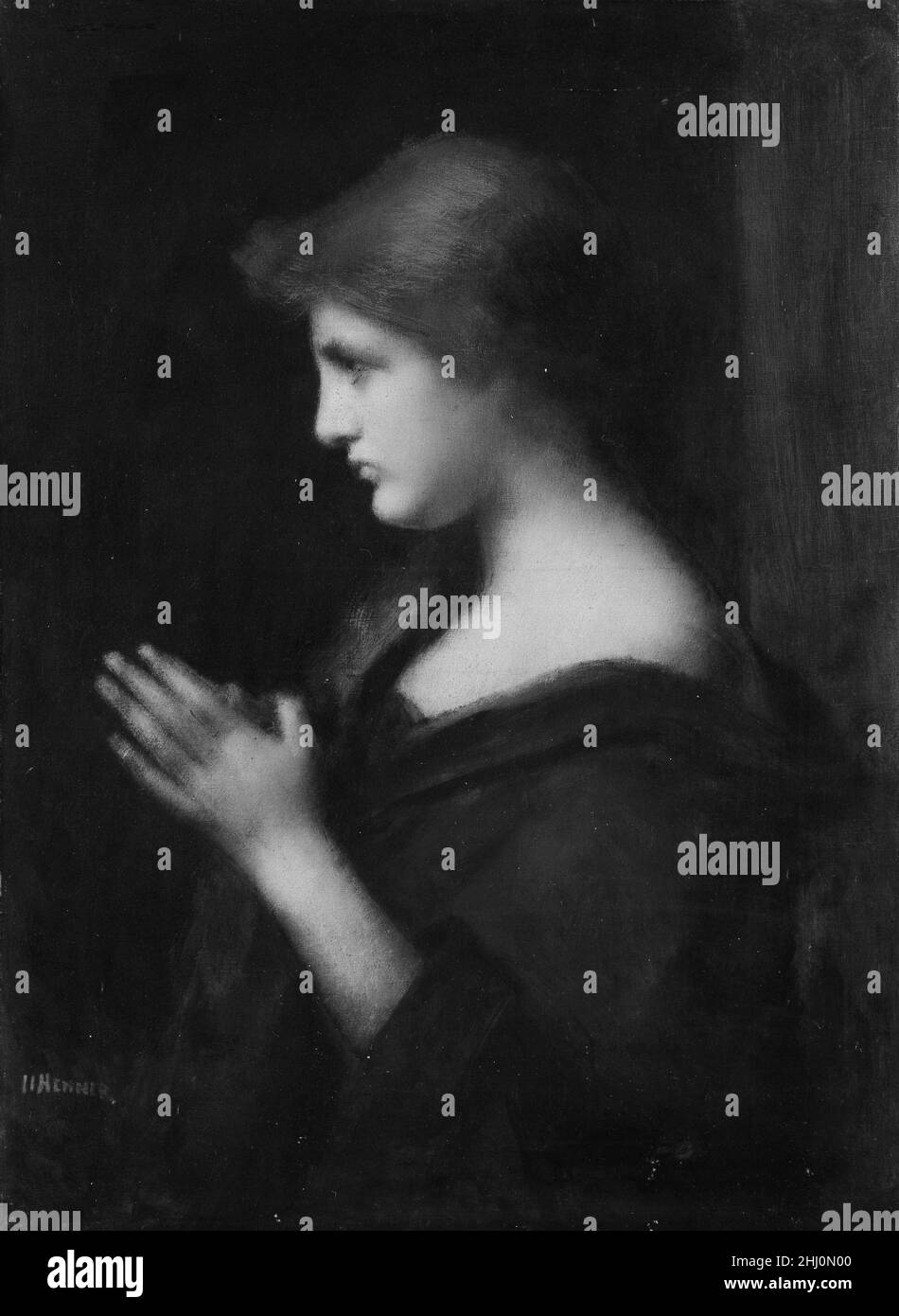 Young Woman Praying Jean-Jacques Henner French. Young Woman Praying ...