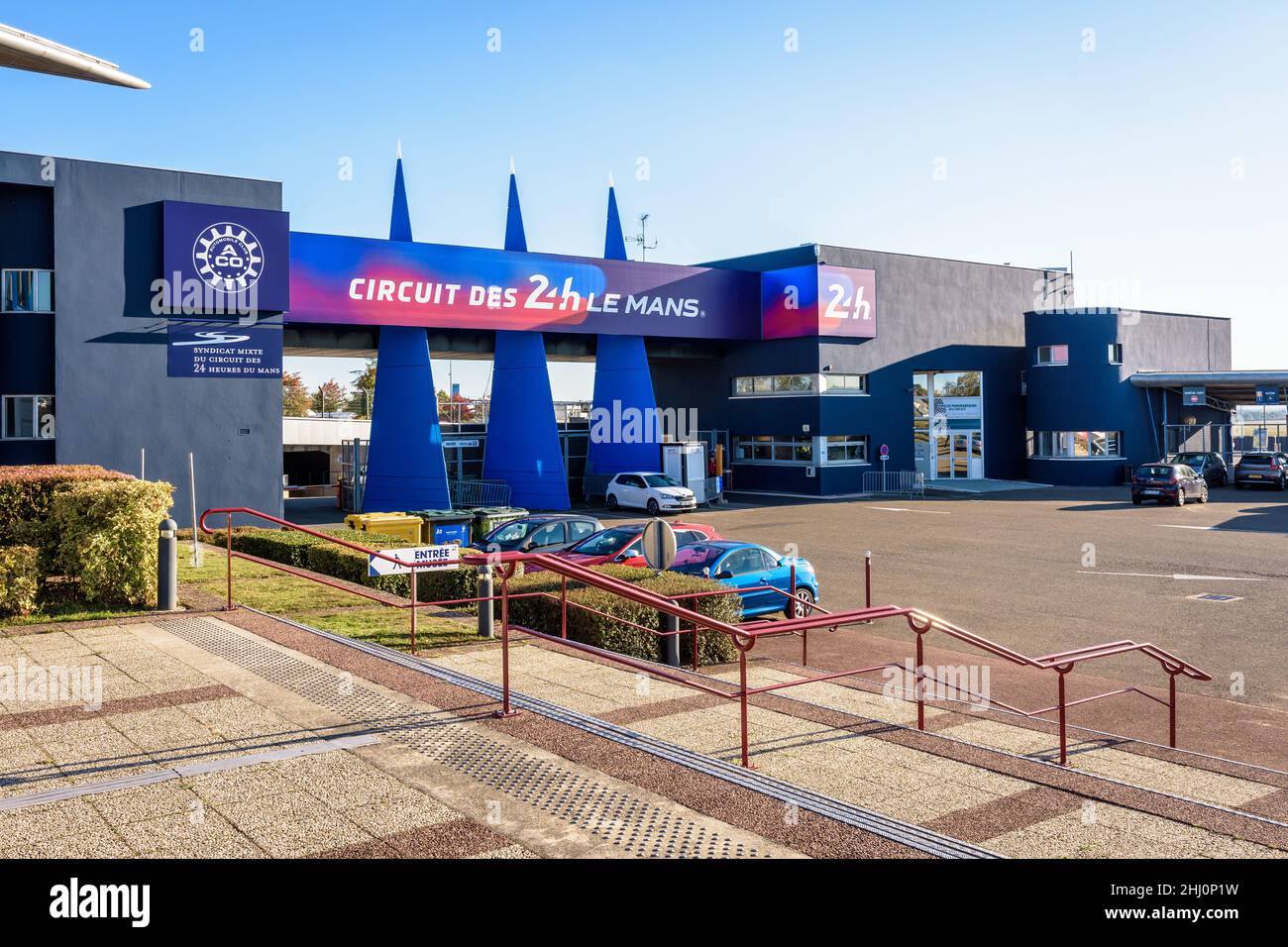 General view of the gateway of the circuit of the 24 hours of Le Mans ...