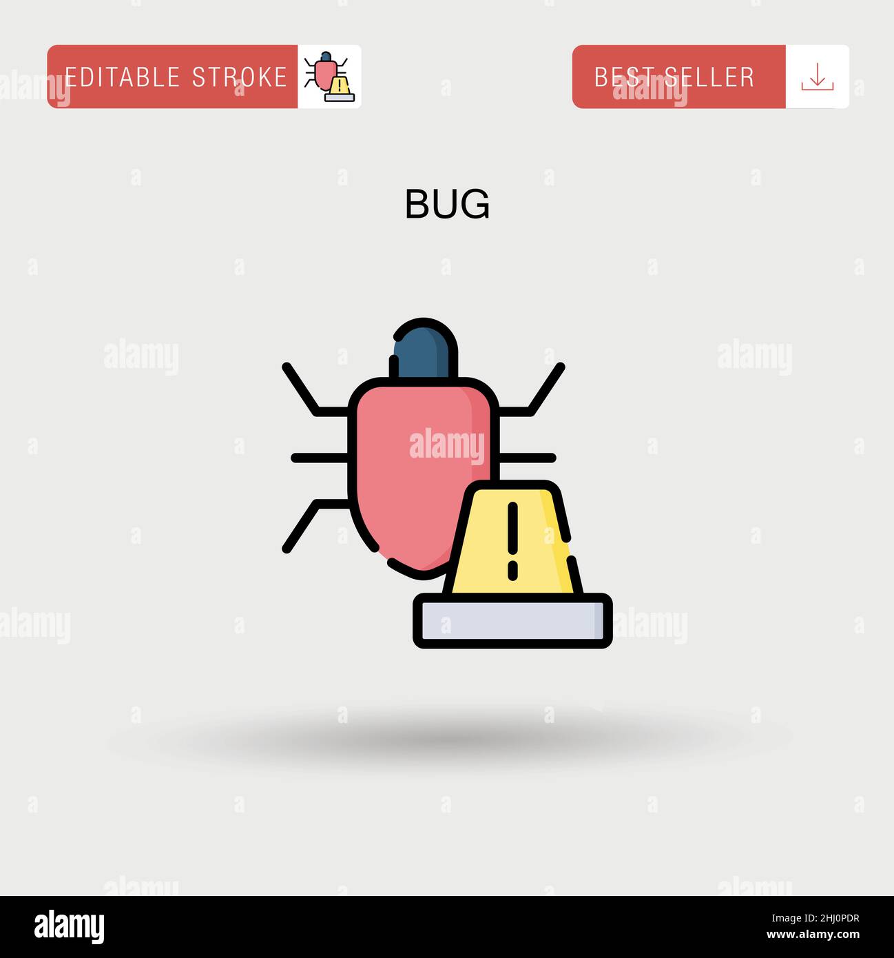 Bug Simple vector icon Stock Vector Image & Art - Alamy