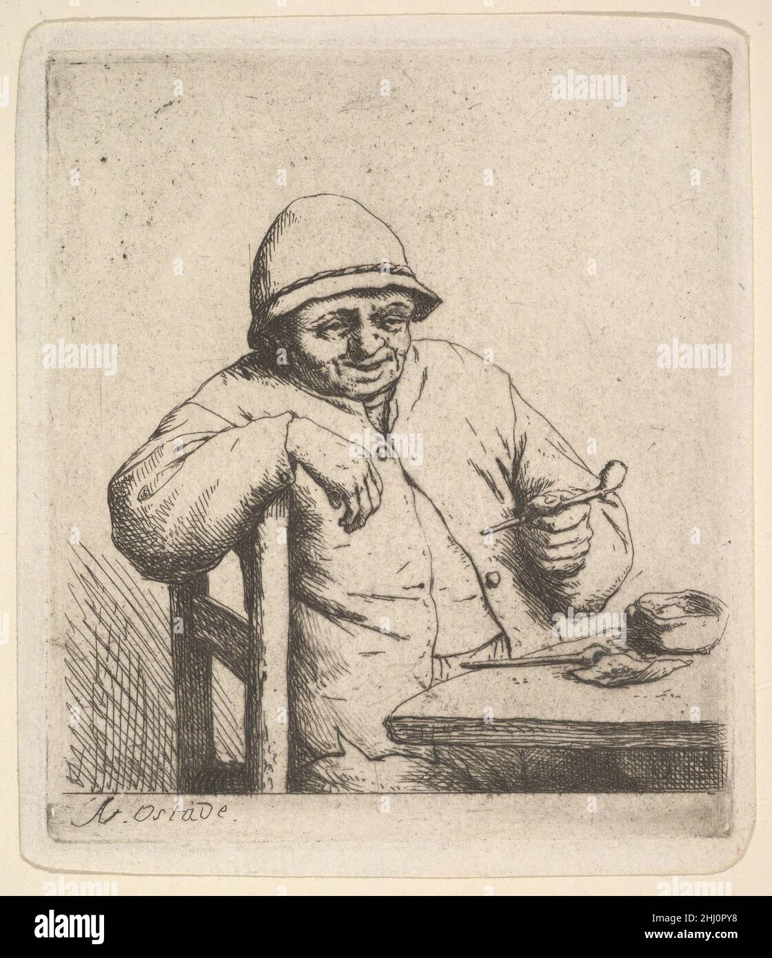Peasant with a Pipe 1640–80 Adriaen van Ostade Dutch. Peasant with a ...