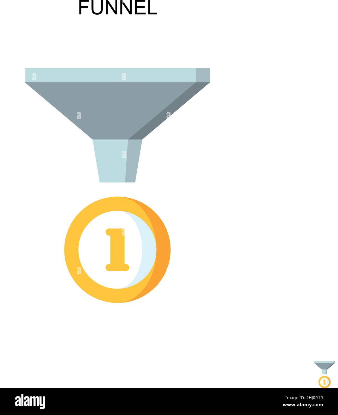 Funnel Simple vector icon. Illustration symbol design template for web ...