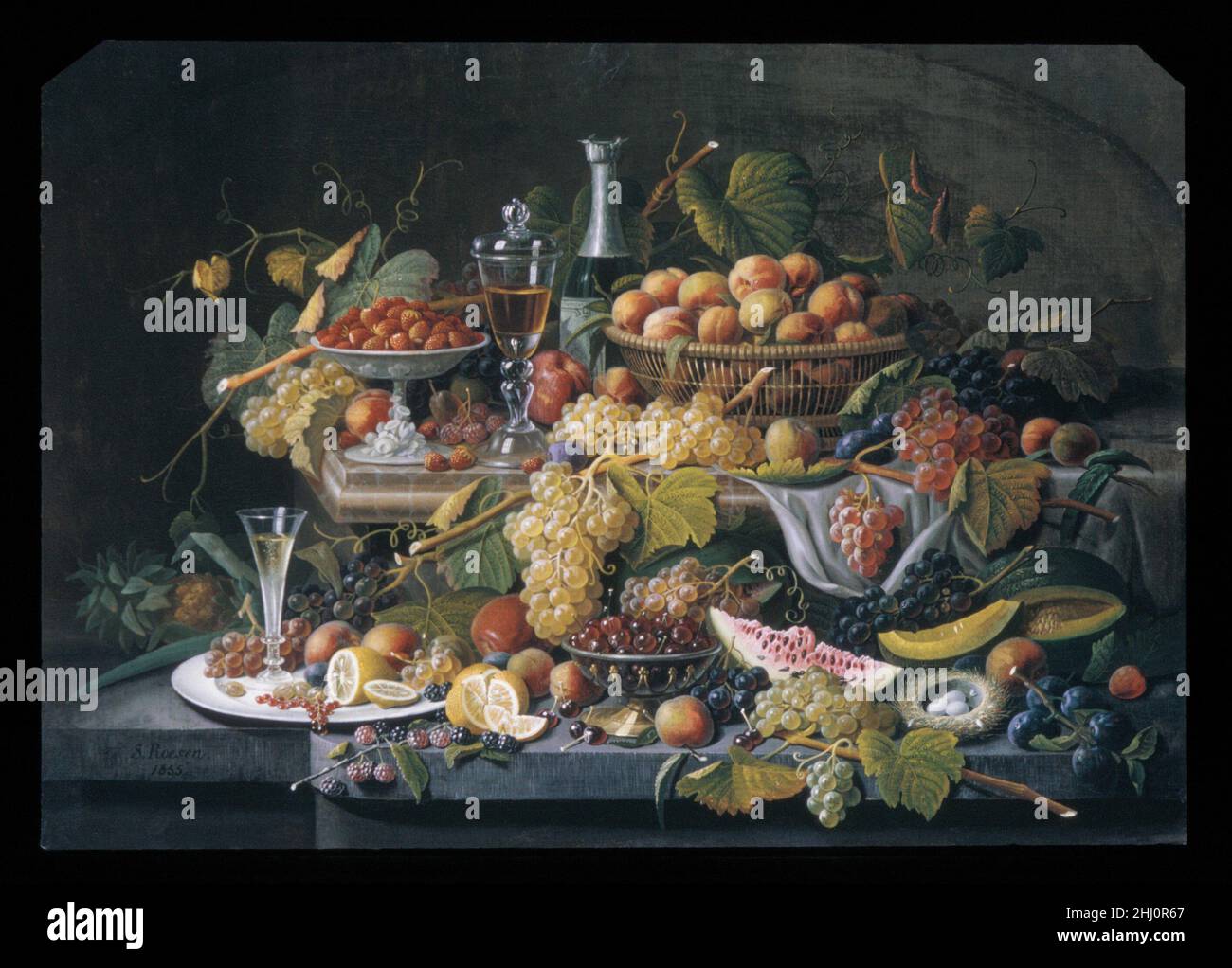 Still Life: Fruit 1855 Severin Roesen American Originally a porcelain ...