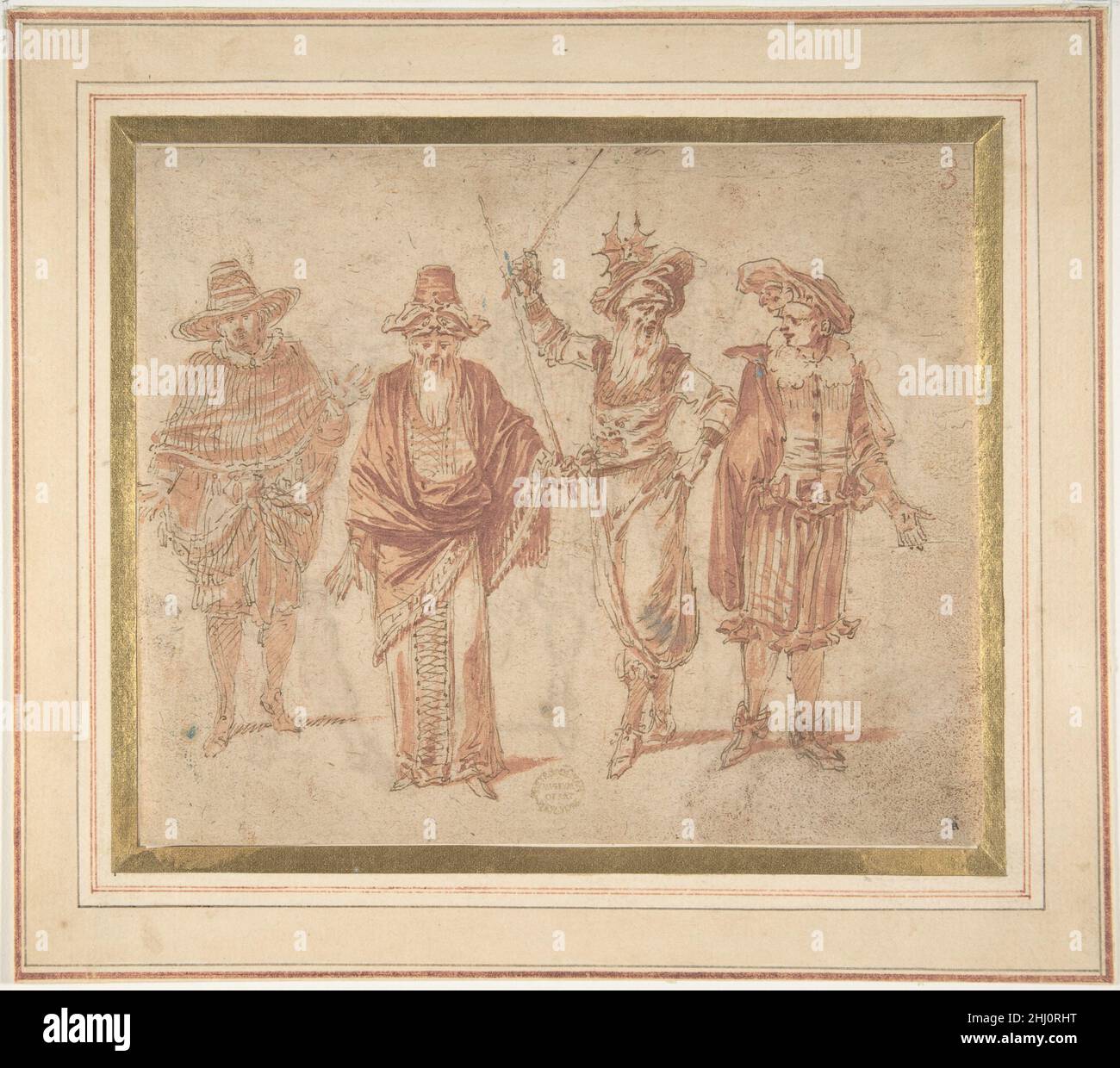 Figures in Theatrical Costumes n.d. Claude Gillot French. Figures in ...