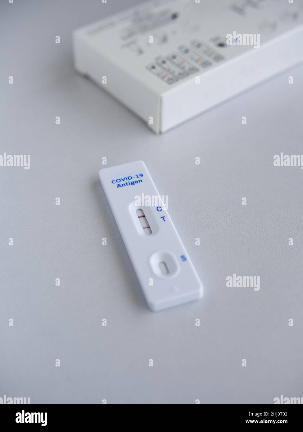 Covid-19 positive antigen test Stock Photo - Alamy