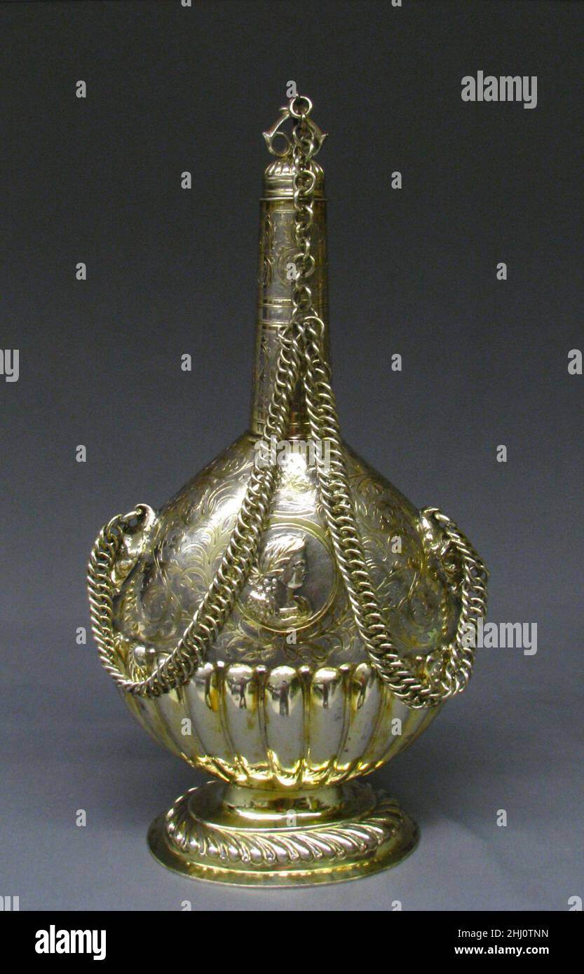 Pilgrim flask ca. 1680–1700 I.P.S.. Pilgrim flask 236594 Stock Photo ...