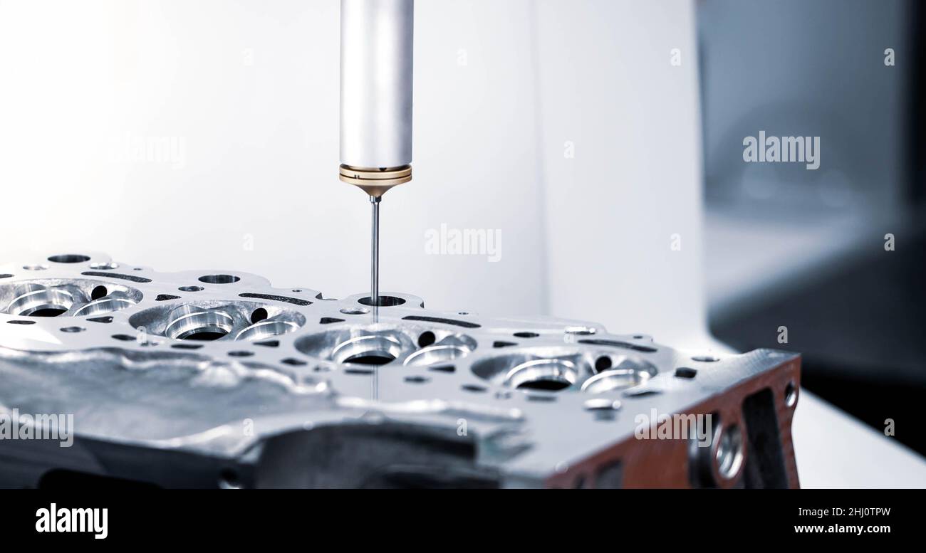 CMM Coordinate Measuring Machine inspecting dimension of automotive ...