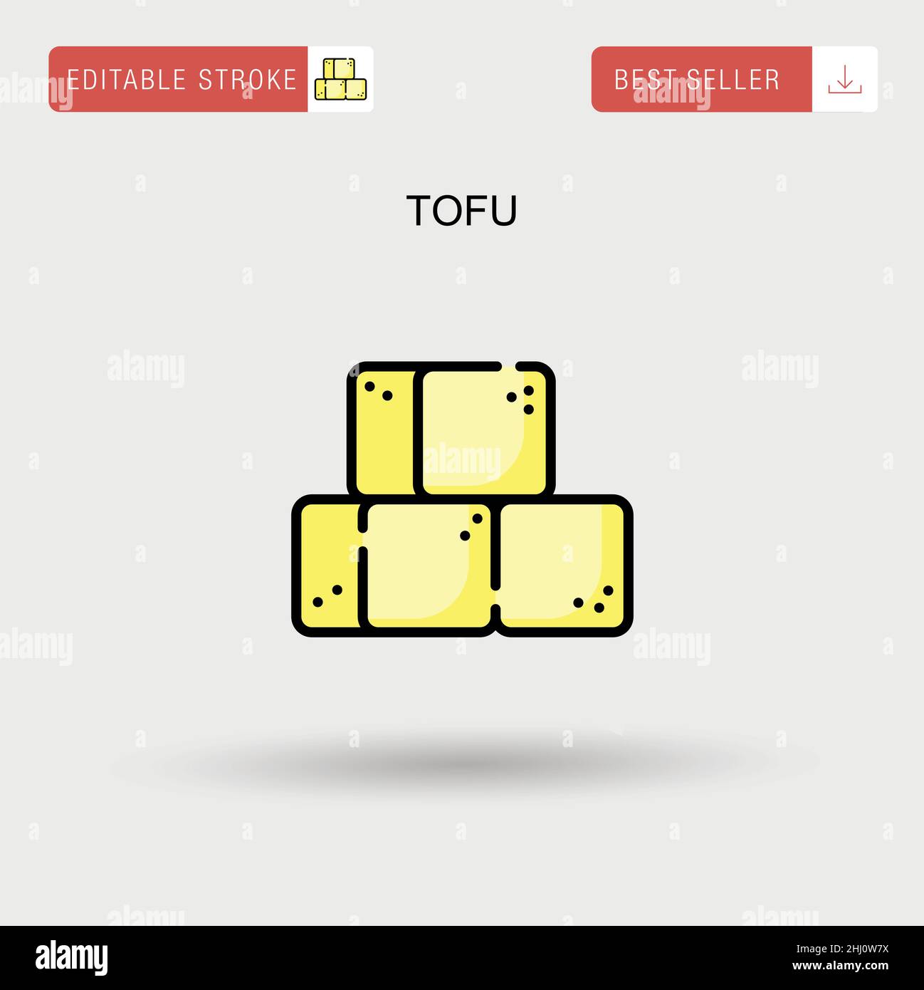Tofu cube Stock Vector Images - Alamy