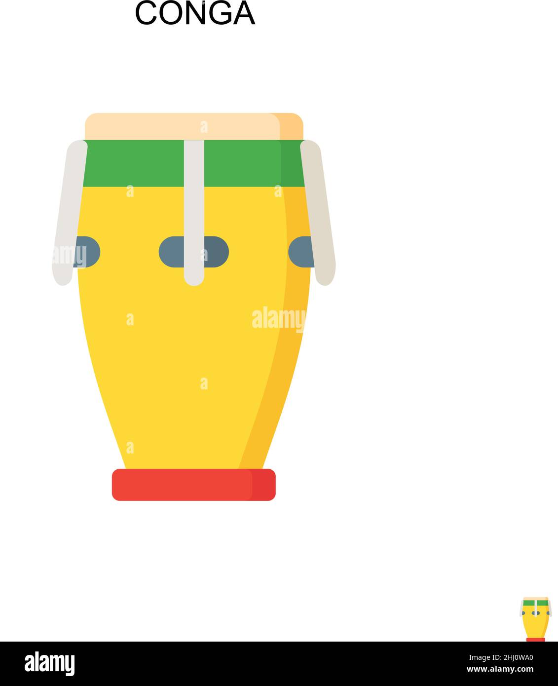 Conga Simple vector icon. Illustration symbol design template for web ...