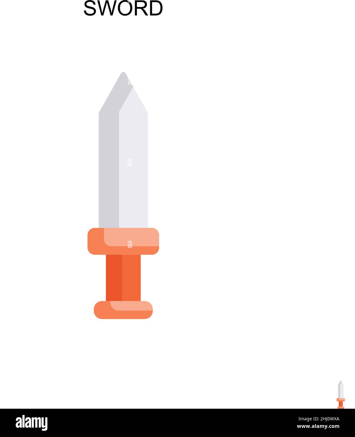 Sword Simple vector icon. Illustration symbol design template for web ...