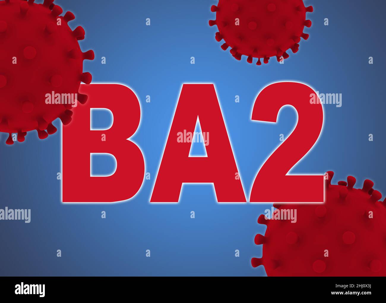 3d Render illustration of Covid 19 virus BA2 Variant Stock Photo - Alamy