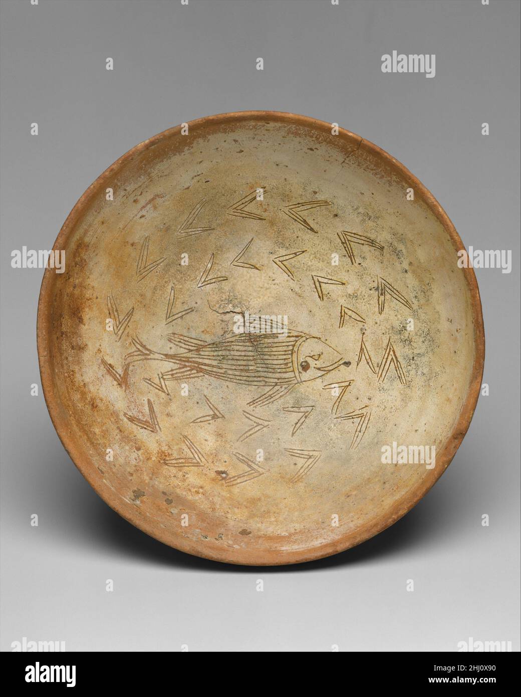 Bowl with Fish 1000–1300 Byzantine A fish wearing a playful smile swims ...