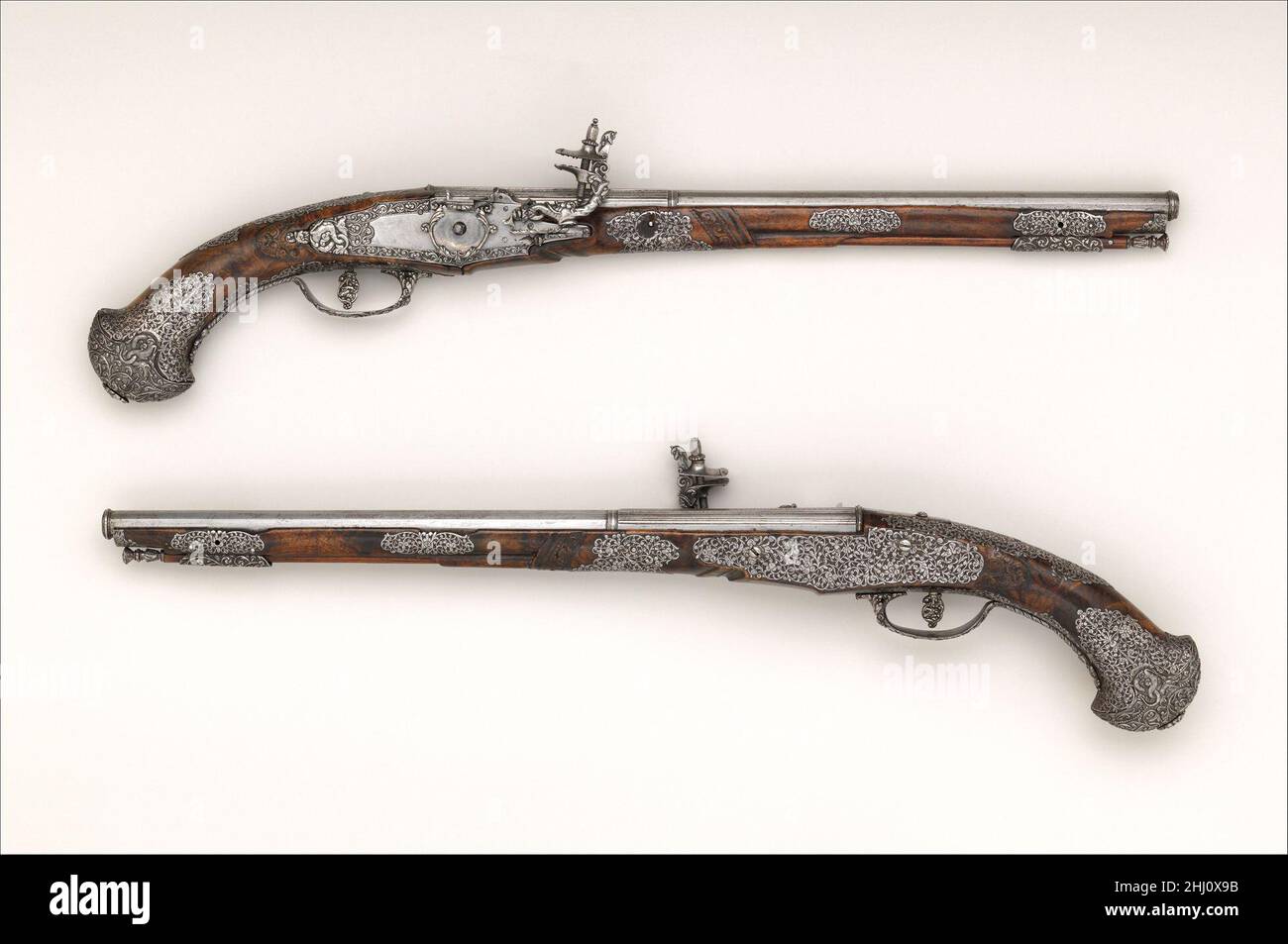 Pair of Wheellock Pistols mid-17th century Pistols made and decorated ...