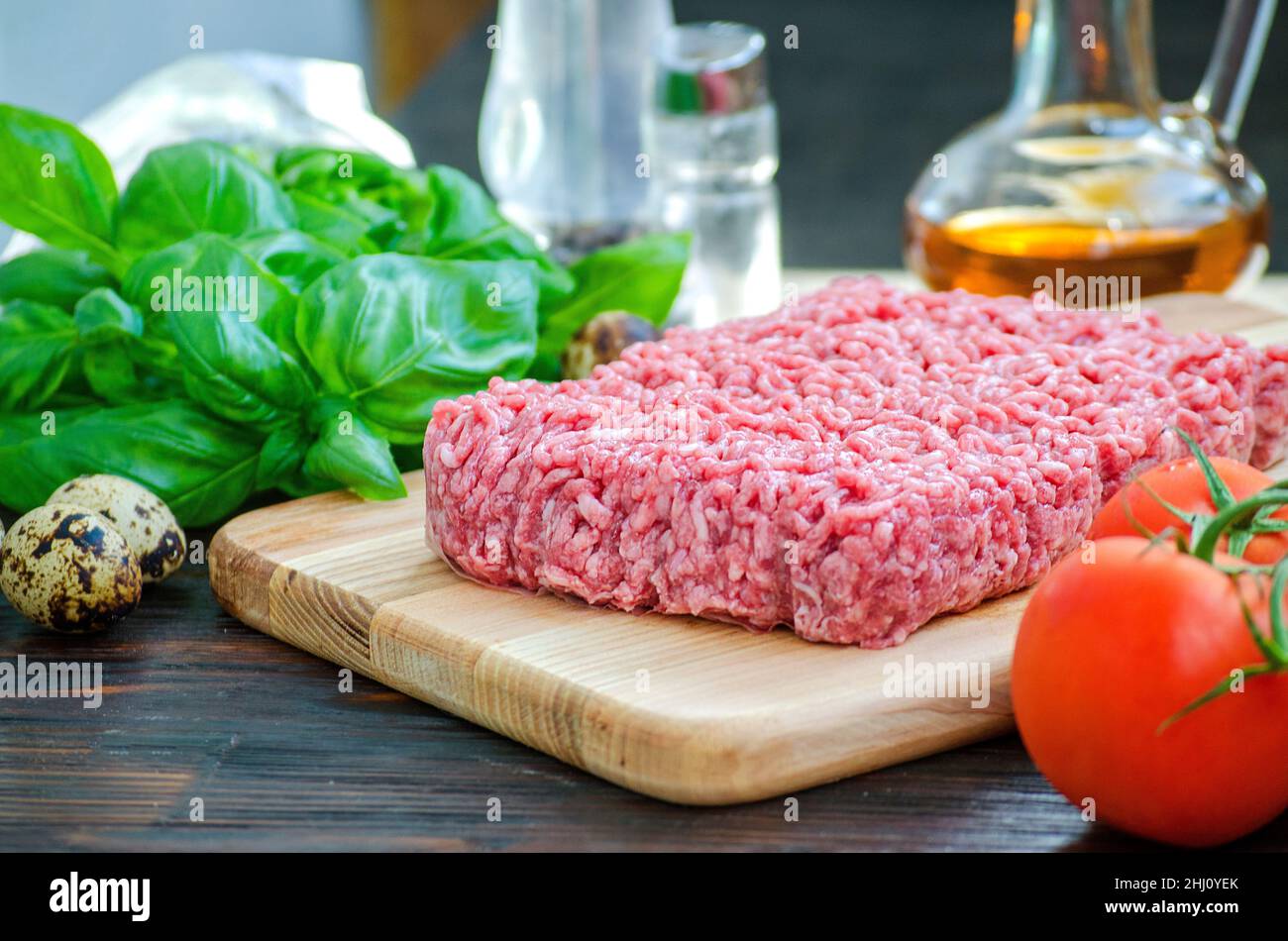 Cooking process with ground beef hi-res stock photography and images ...