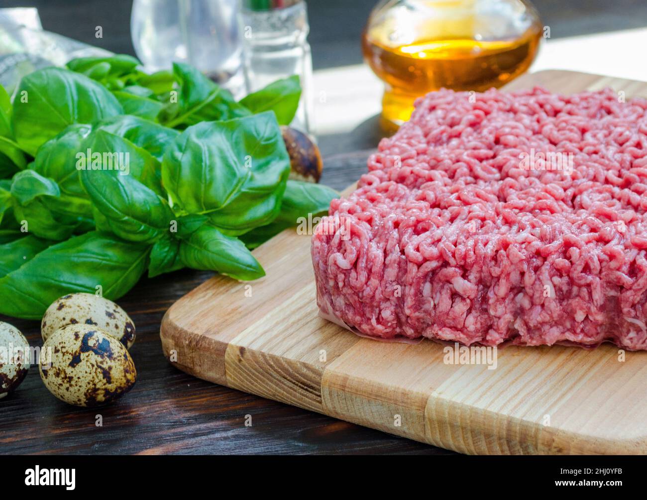 Cooking process with ground beef hi-res stock photography and images ...