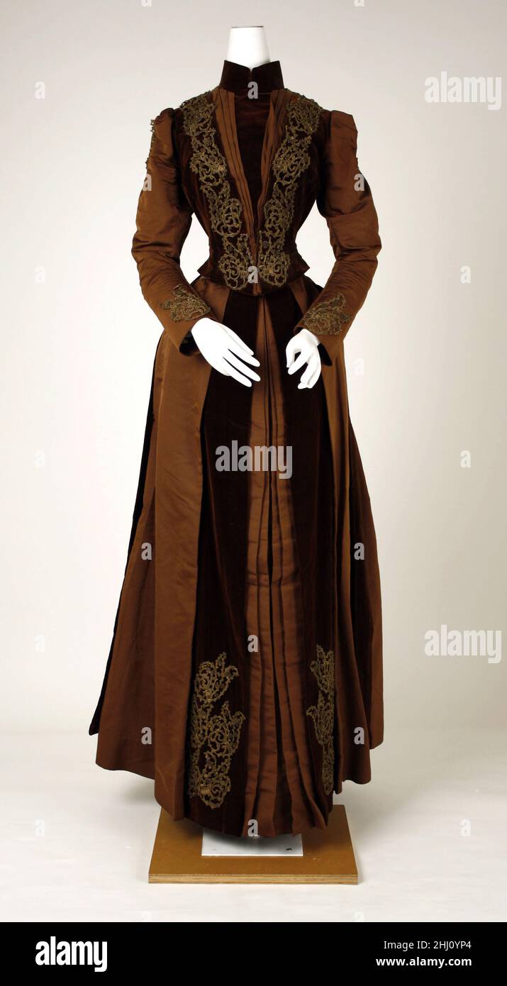 Dress ca. 1880 American. Dress. American. ca. 1880. silk Stock Photo ...