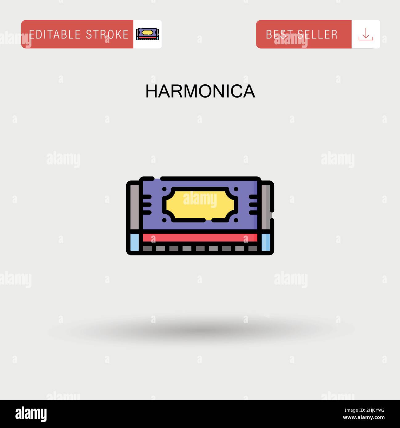 Diatonic harmonica harp Stock Vector Images - Alamy
